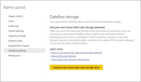 Configuring Storage And Compute Options For Analytical Dataflows Power Query Microsoft Learn