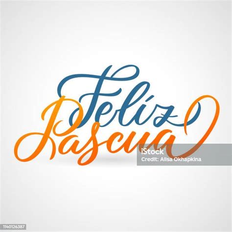 펠리 스 Pascuas부활절 인사말은 스페인어 벡터 타이포 그래피 서 예 레터링 두 가지 색상의 손으로 쓰기 배너 라벨 태그 포스터 배경 화면 전단지 초대장 개념에 대한