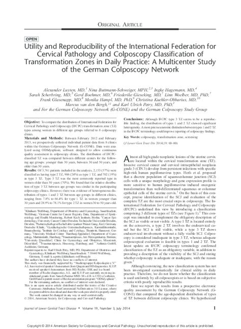 Pdf Utility And Reproducibility Of The International Federation For