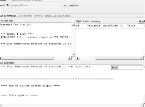 errors during eigen value annalysis altair community