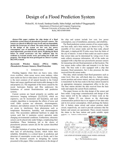 PDF Design Of A Flood Prediction System