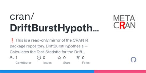 GitHub Cran DriftBurstHypothesis Exclamation This Is A Read Only Mirror Of The CRAN R