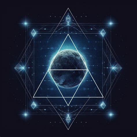 Premium Photo Triangle Fractal Poster Design