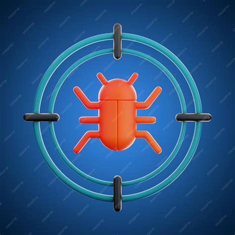 Premium Photo Premium Cyber Debug Target Icon 3d Rendering On