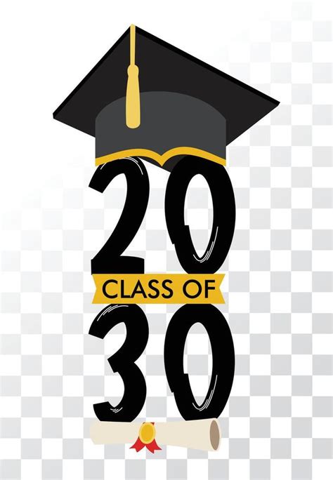 Class Of 2030 Graduation Design And Class Of 2030 Illustration With