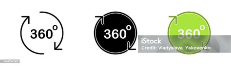 360 텍스트 세트 아이콘이 있는 행성 가상 현실 애플리케이션 개발 360도 화살표 증강 현실 메타버스 개념 선에 있는 벡터