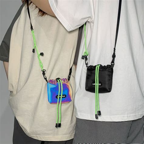 [8075] กระเป๋าจิ๋ว กระเป๋าใบเล็ก หูรูด Mini Bags สะพายข้าง คล้องคอ อเนกประสงค์ ใส่แอร์พอด