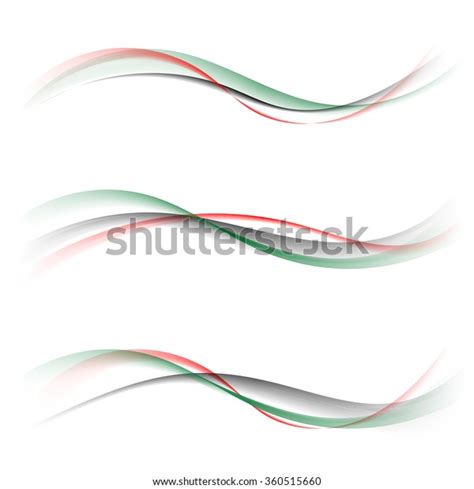 Abstract Smooth Color Wave Vector Set Stock Vector Royalty Free Shutterstock
