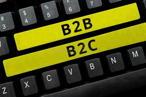 Hand Writing Sign B2b B2c Word Written On Two Types For Sending Emails