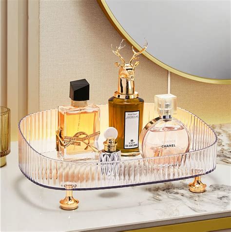 Makeup Perfume Organizer Bathroom Vanity Tray Decorative