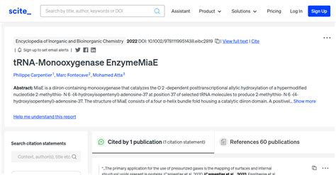 Trna ‐monooxygenase Enzyme Miae