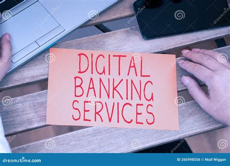 Conceptual Caption Digital Banking Services Business Approach Business