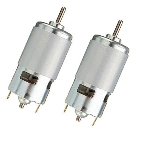Mektronics 2 Pcs 12 Volt Dc Motor High Speed 12v Big Core Dc Motor