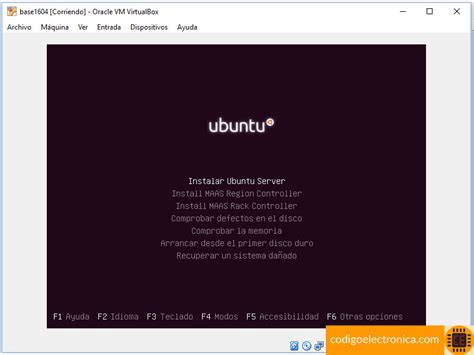 Instalar Ubuntu Server 1604 Codigoelectronica