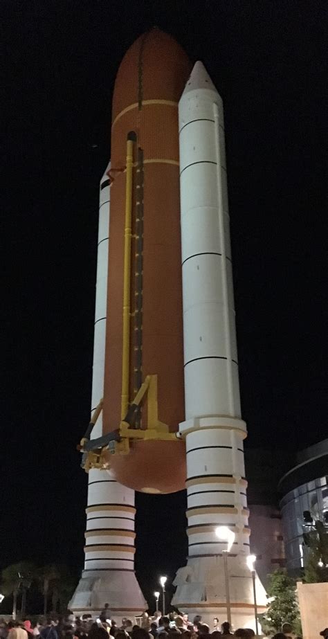 Space Shuttle Atlantis Display Model Of Main Tank And Solid Rocket