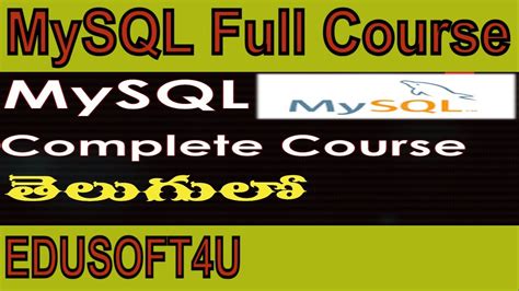 MySQL Complete Course In Telugu MySQL Full Tutorial In Telugu QuadExcel