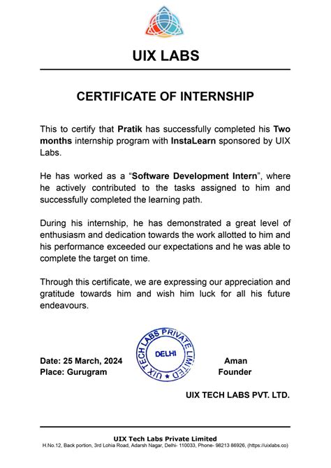 internshipcompletion mentorshipmatters careergrowth pratik shrivastava