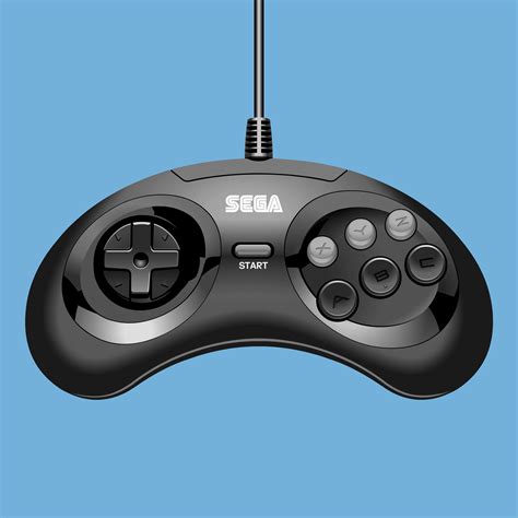 Genesis 6 Button Controller Illustration Rsega
