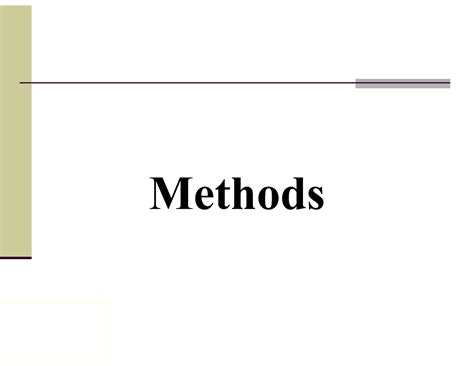 Week 12 13 Method Programming Methods Objectives Part 1 To
