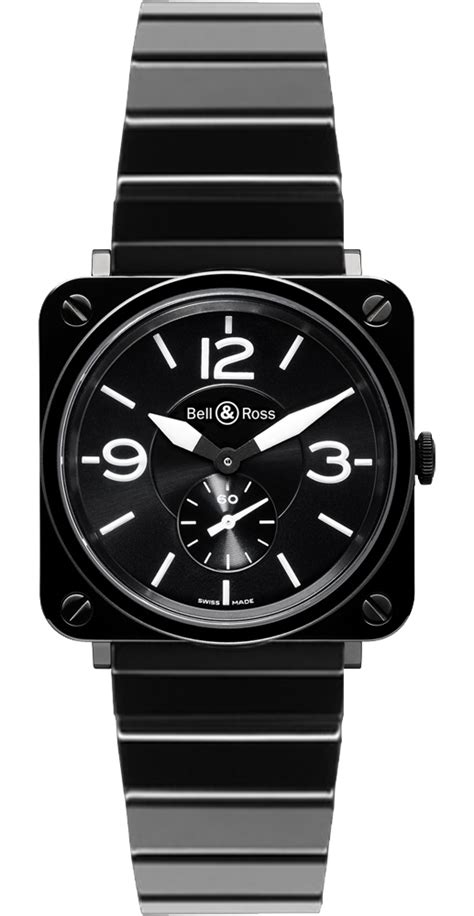 Brs Black Ceramic Bracelet Bell And Ross Br S Ceramic Quartz 39mm Medium