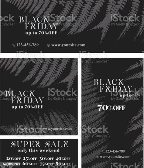 블랙 프라이데이 세일 템플릿 세트 마케팅 프로모션 소셜 미디어 게시물 커버 레이아웃 디자인 판매 배너 템플릿 세트 네트워크 배경