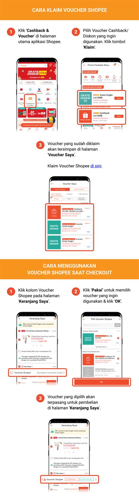 Cara Klaim Pakai Voucher Di Shopee