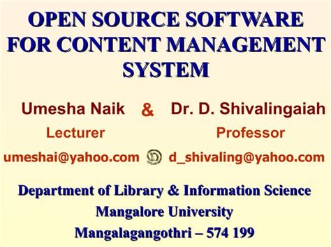 Wcms2009open Source Web Content Management System Ppt