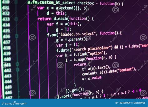 It Business Php Syntax Highlighted Editorial Stock Image Image Of