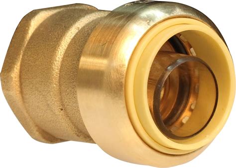 Push Connect PC F Inch Push By Inch FNPT Brass Push Fit Straight Female Coupling Amazon