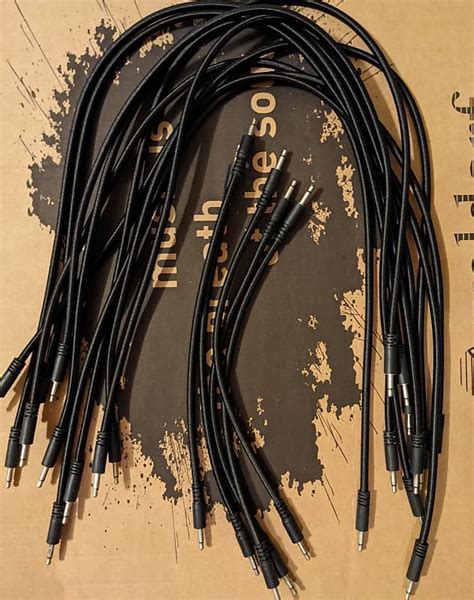 Braided Patch Cables Eurorack 15 Count Black Reverb