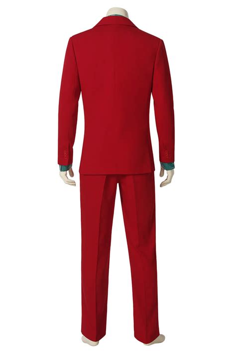 The Joker Clown Red Suit Outfit Uniform Cosplay Costume Men Halloween