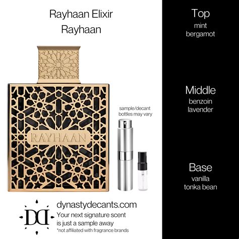 Rayhaan Elixir By Rayhaan Fragrance Sample Decant Dynasty Decants