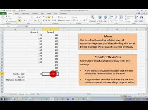 How To Calculate Mean And Standard Deviation In Excel YouTube Standard Deviation