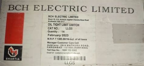 Limit Switches Bch Oil Tight Llgs 1no1nc Screw Terminals 240 Vac At