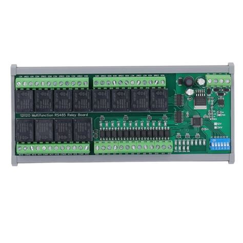 relay module board 9600bps default baud rate settable time rs485 relay module with din rail for
