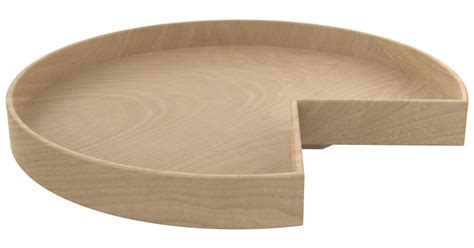 Rev A Shelf LD NW TBS Lazy Daisy Natural Wood Tall Rim Kidney Lazy Susan For Corner