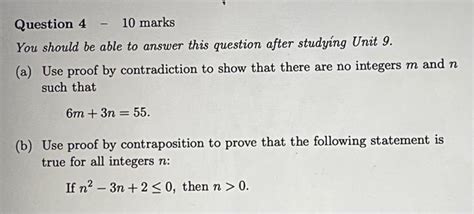 solved question 4 10 marks you should be able to answer