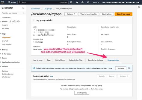 Amazon Cloudwatch Logs Protect Sensitive Data