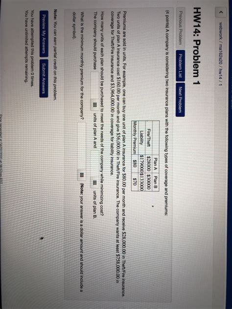 solved webwork ma162520 hw 14 1 hw14 problem 1 previous