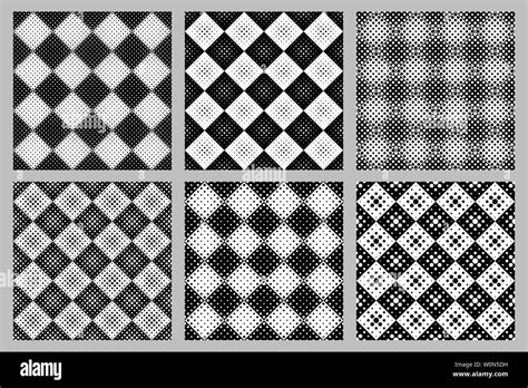 Seamless Geometrical Circle Pattern Background Design Set Abstract Vector Graphic From Dots