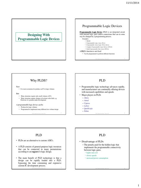 Handouts Dsd 13 Pld Fpga Pdf Pdf Field Programmable Gate Array Integrated Circuit