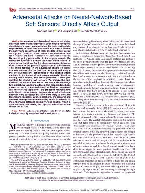 Pdf Adversarial Attacks On Neural Network Based Soft Sensors Directly Attack Output