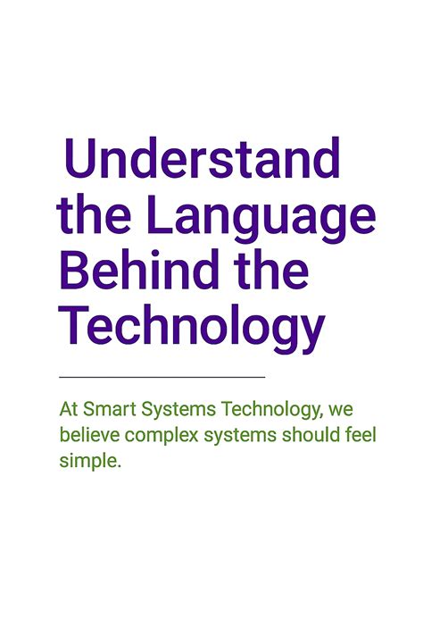 Glossary Of Terms Smart Systems Technology