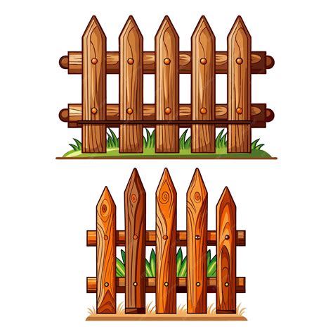 Wooden Fence Brown Fence With Wooden Texture Vector Illustration Premium Ai Generated Vector