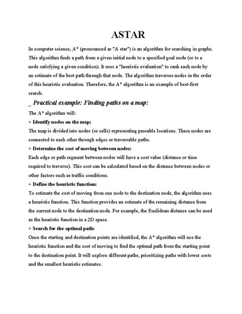 astar a algorithms astar in computer science a pronounced as a
