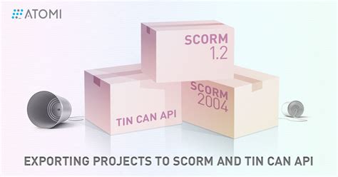 How To Export Projects To Scorm And Tin Can Api Atomi Systems Inc