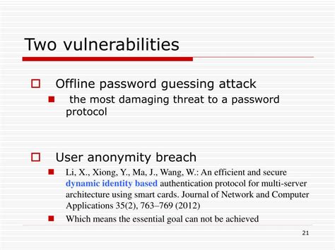 Ppt Cryptanalysis Of Two Dynamic Id Based Authentication Schemes For