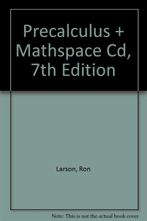 Precalculus Mathspace Cd 7th Edition Larson Ron 9780618799794 Books