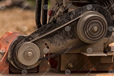 Orange Compacter With An Internal Combustion Engine Stock Image Image Of Wedge Orange