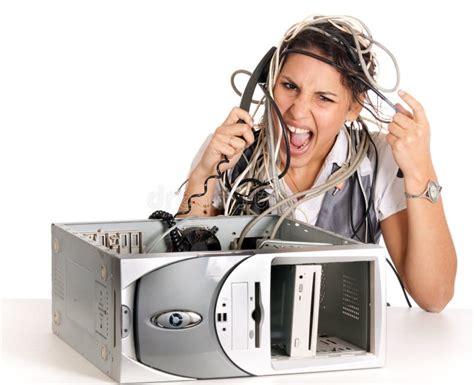 Woman Computer Problems Royalty Free Stock Photo Image